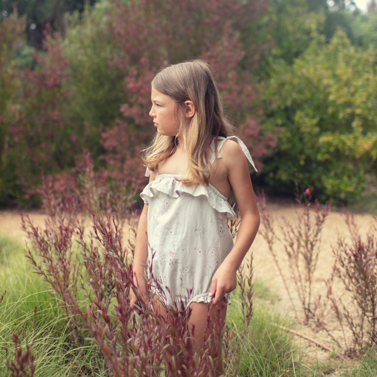 Printed Linen Swimsuit - by Suuky Porto